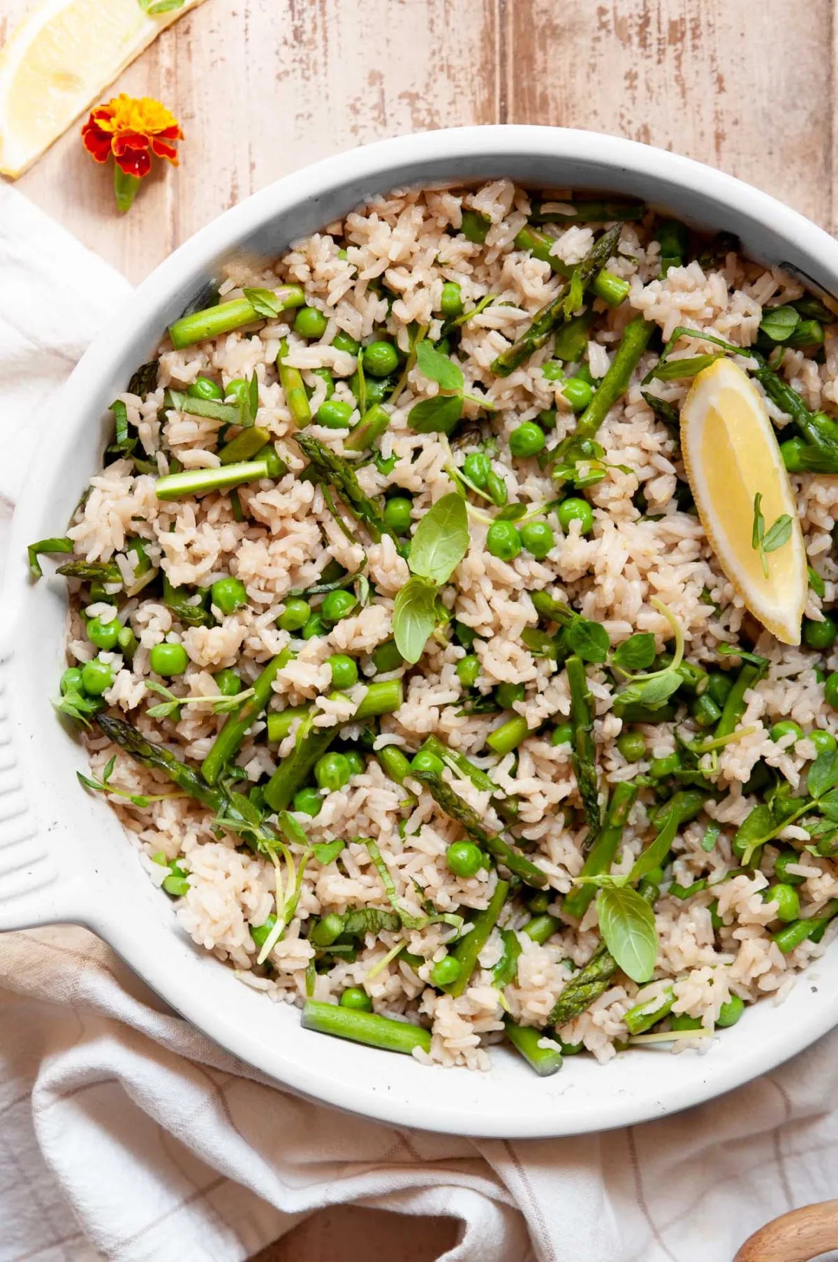 Springtime Oven Baked Rice w. Peas & Asparagus — Quarter Soul Crisis ...
